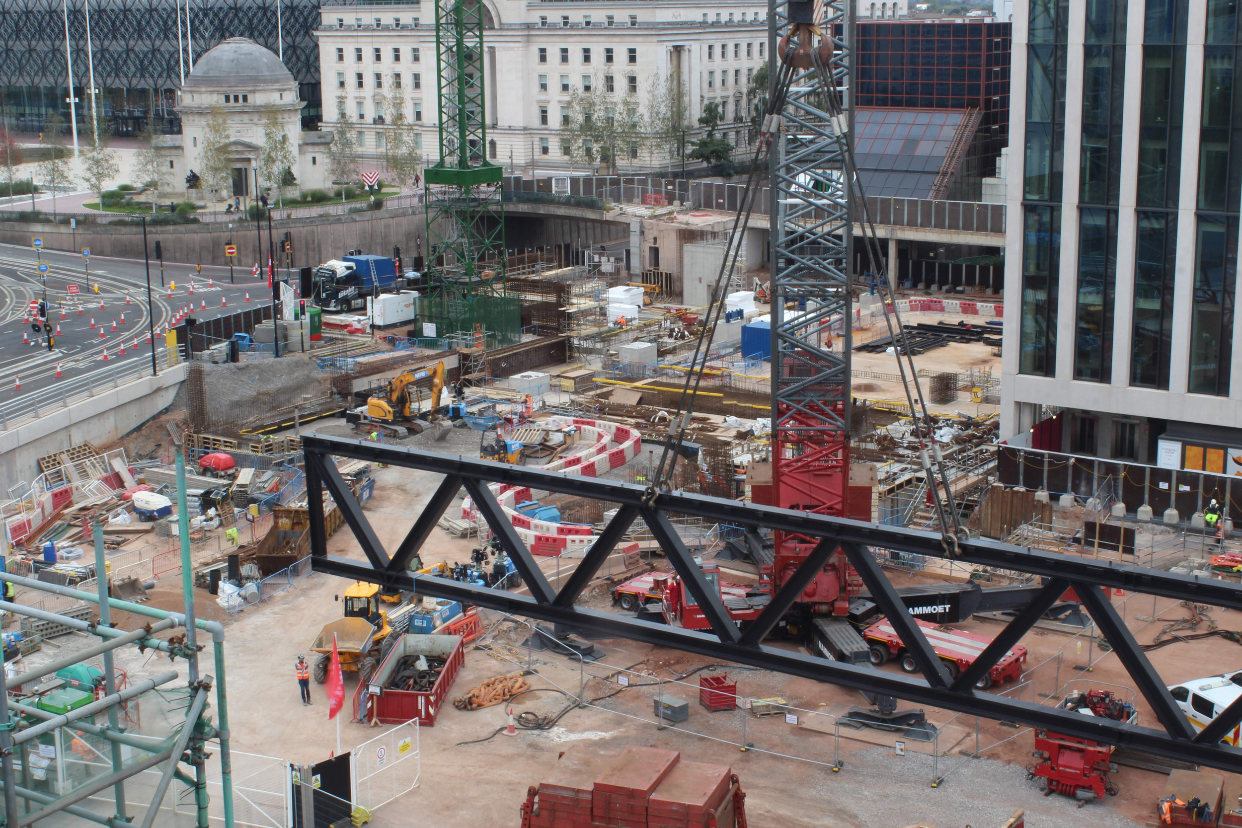 Huge foundations arrive for One Centenary Way - Paradise Birmingham