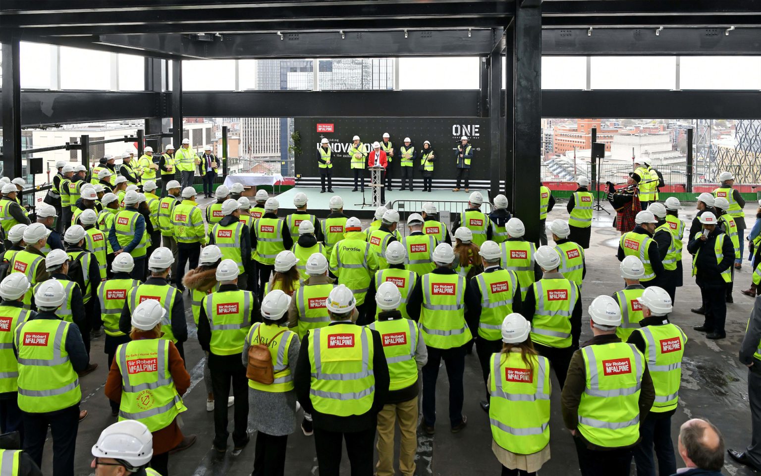 One Centenary Way tops out at Paradise - Paradise Birmingham