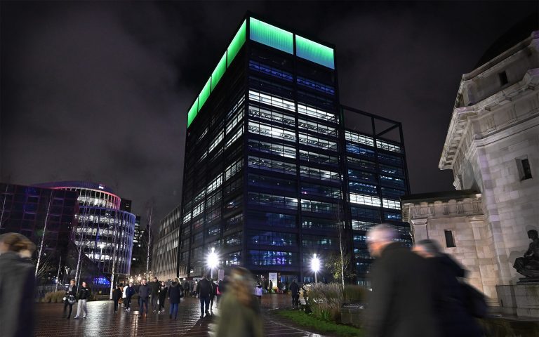 One Centenary Way lights up the city skyline - Paradise Birmingham
